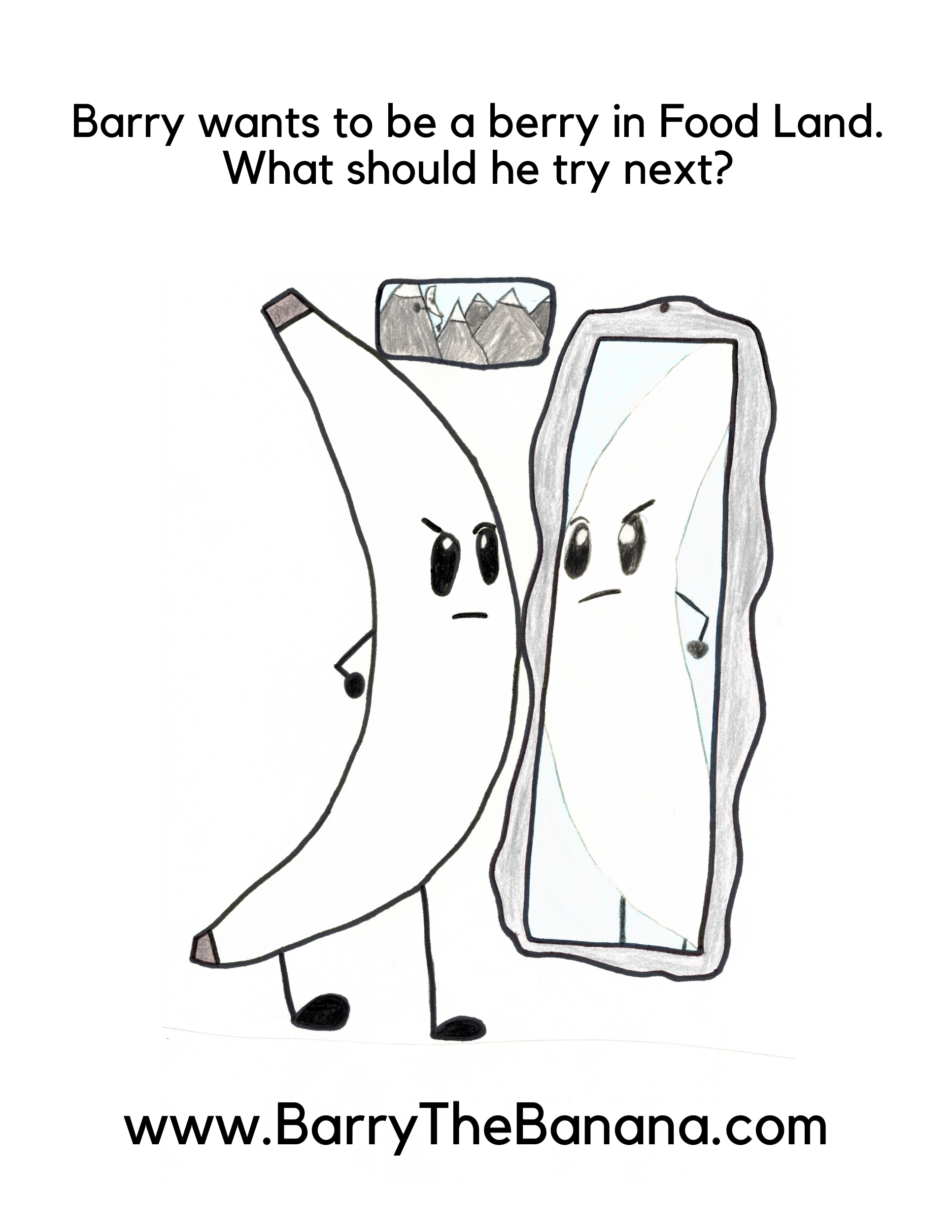Barry the Banana Coloring Page – Mirror – Dory Doyle